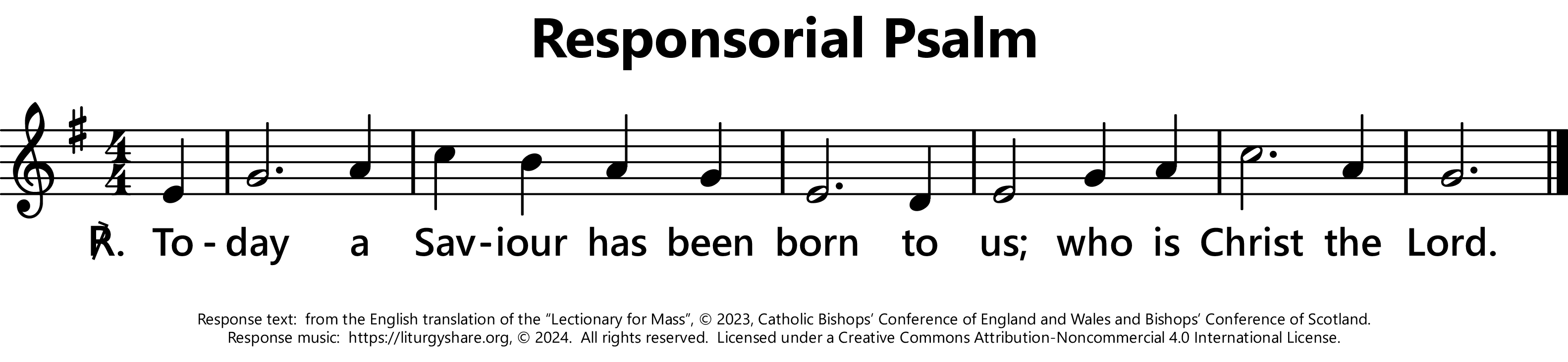 The Nativity of the Lord, at the Mass during the Night: Responsorial Psalm